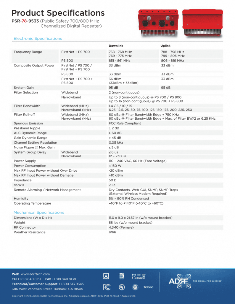 ADRF Introduces PSR-78-9533 FirstNet Compliant Public Safety 700/800 ...